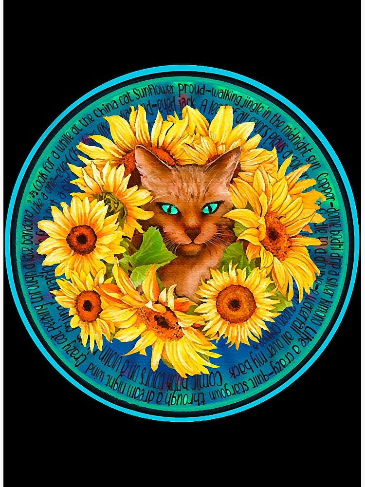 "China Cat Sunflower " Poster for Sale by SariahSteng | Redbubble