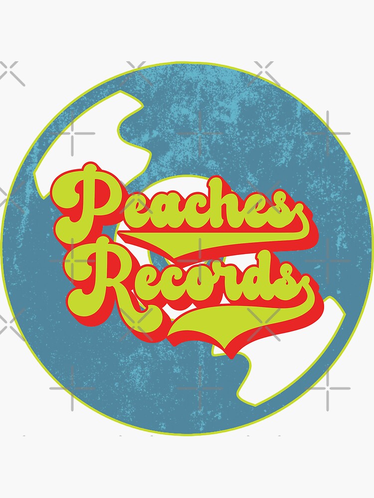"Peaches vinyl records Music" Sticker for Sale by TZAR7 | Redbubble