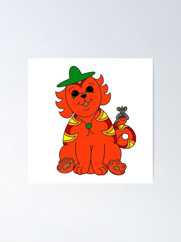 "Kurly Kitt in the green hat" Poster for Sale by KurlyKitt | Redbubble