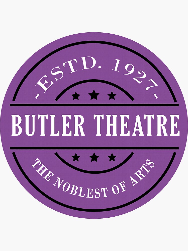 "Butler Vintage Style Button Logo" Sticker by Crunnalls | Redbubble