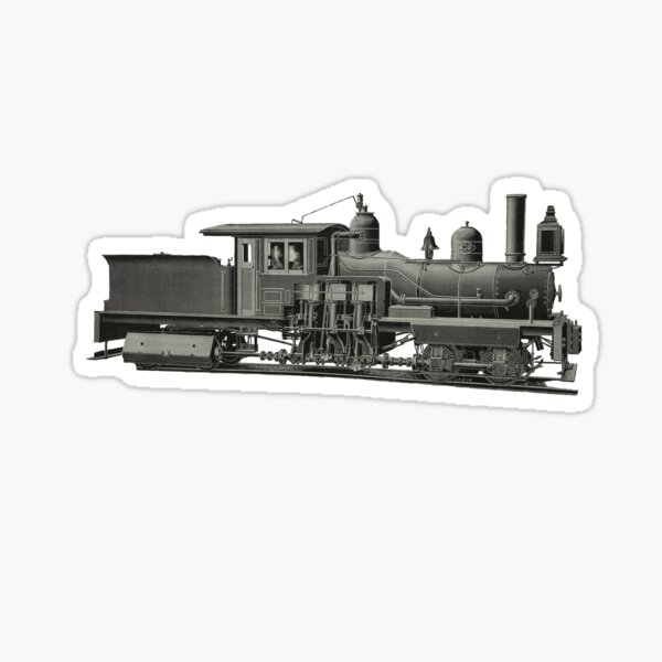 "Sticker Railway Train Steam Locomotive Historically Steampunk Vintage ...