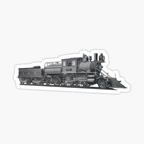 "Sticker Railway Train Steam Locomotive Historically Steampunk Vintage ...