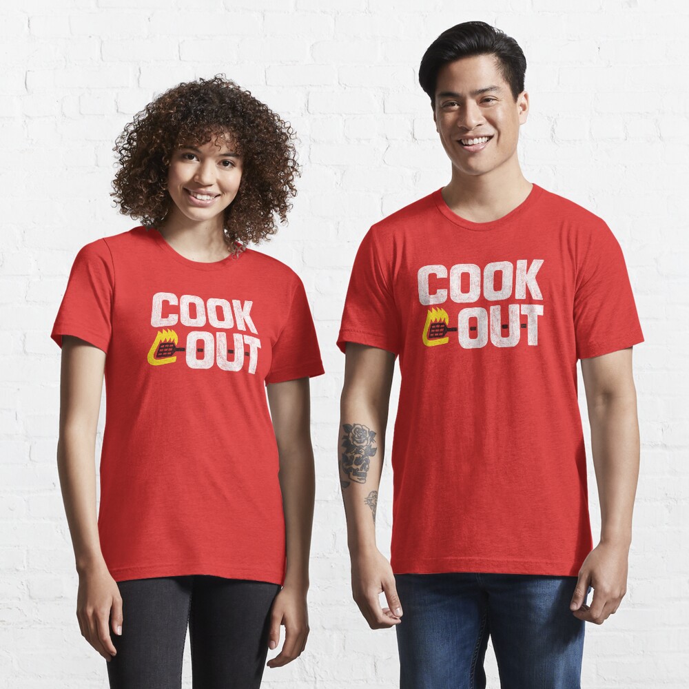 "Cookout - Vintage Chalk Texture - White & Black" T-shirt for Sale by ...