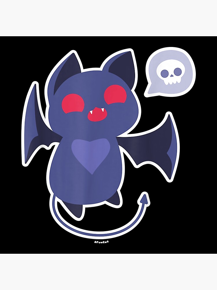 "Bat Super Kawaii Cat Chibi Skull Devil Goth" Poster for Sale by ...
