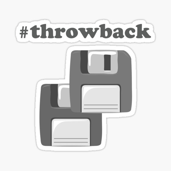 "#throwback" Sticker for Sale by 4linedesign | Redbubble