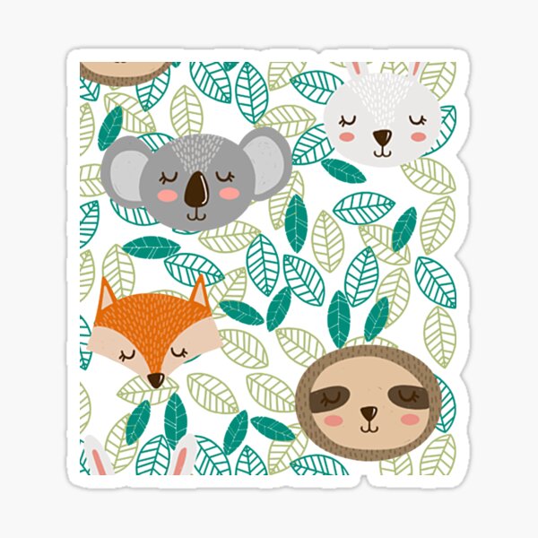 "Sloth Rabbit Fox Koala" Sticker for Sale by Tigerjaws89 | Redbubble