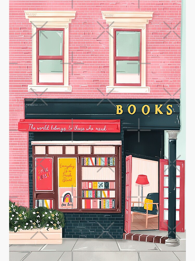"New York bookshop" Poster for Sale by maura-hooper | Redbubble