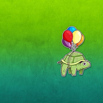 "Turtle - Balloon Fun" Sticker for Sale by TeaToucan | Redbubble