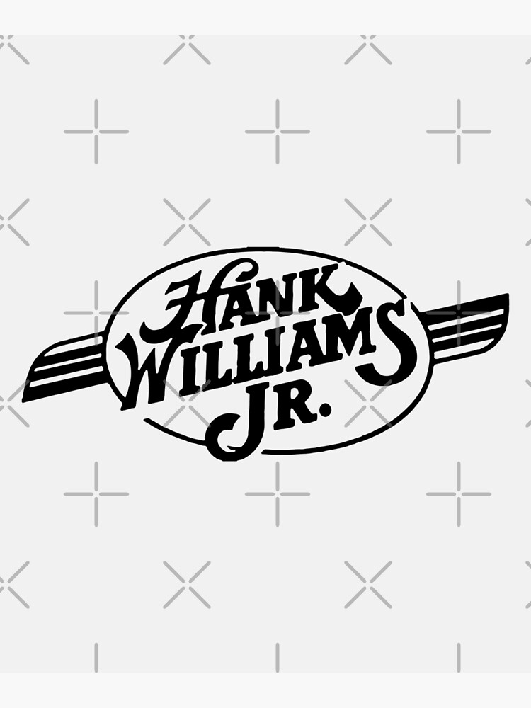 Lámina artística «Logotipo de plantilla negro de Hank Williams Jr» de ...