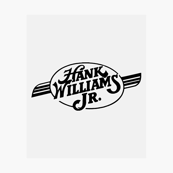 Lámina fotográfica «Logotipo de plantilla negro de Hank Williams Jr» de ...