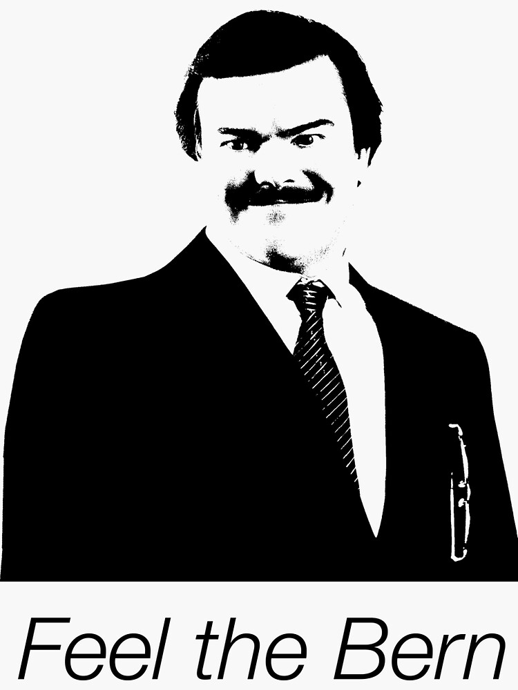 "Feel the Bern (Jack Black Version)" Sticker for Sale by inverted-world ...