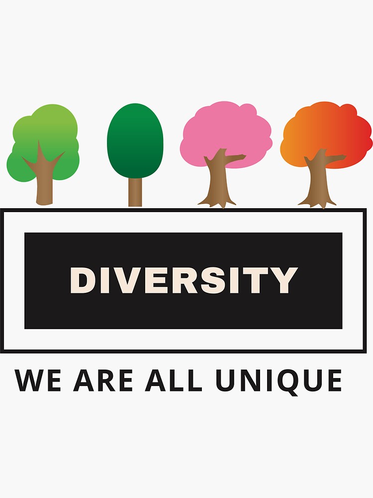 "Diversity, we are all unique" Sticker for Sale by facethehappy | Redbubble