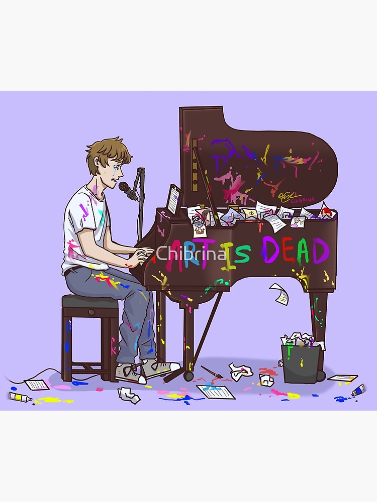 "Bo Burnham Fan art- ART IS DEAD" Art Print by Chibrina | Redbubble