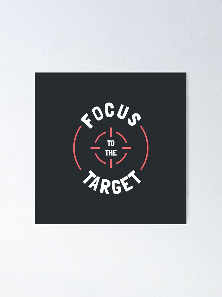 "Focus Target Motivation Quote Handwritten Vector Design" Poster for ...