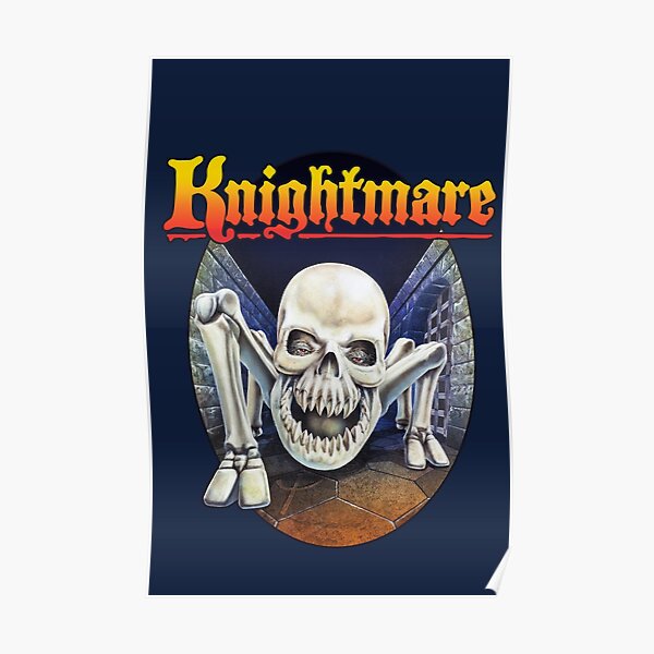 "Knightmare - Skull" Poster by RetroTrader | Redbubble