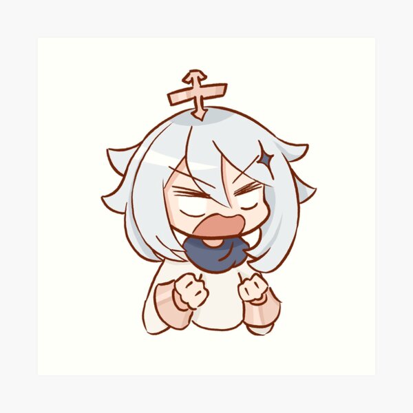 "Angry chibi Paimon" Art Print by NoniAnimation | Redbubble