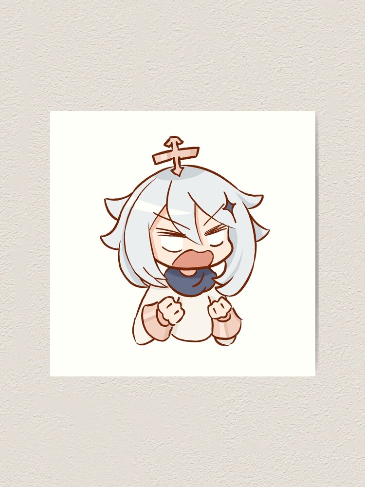 "Angry chibi Paimon" Art Print by NoniAnimation | Redbubble