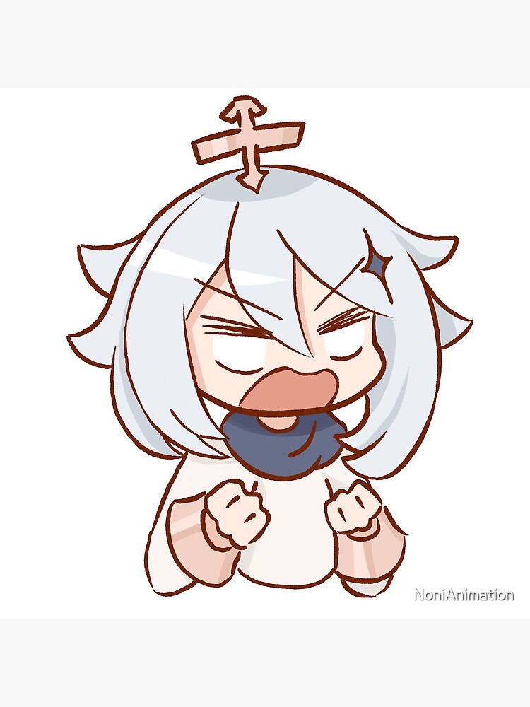 "Angry chibi Paimon" Art Print by NoniAnimation | Redbubble