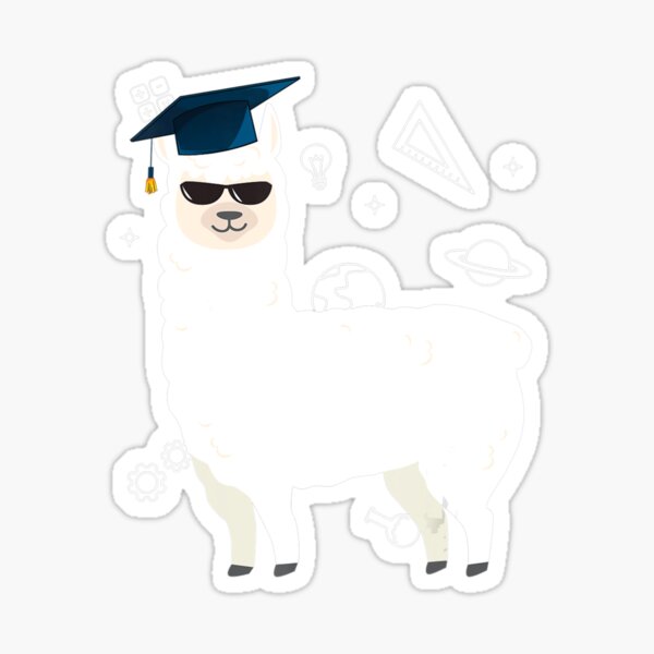 "Graduation Class Of 2021 Llama Alpaca Senior" Sticker for Sale by ...