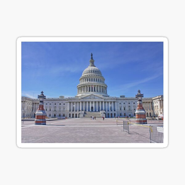 "Washington DC Capitol Building- Capitol Hill" Sticker by AnnDixon ...