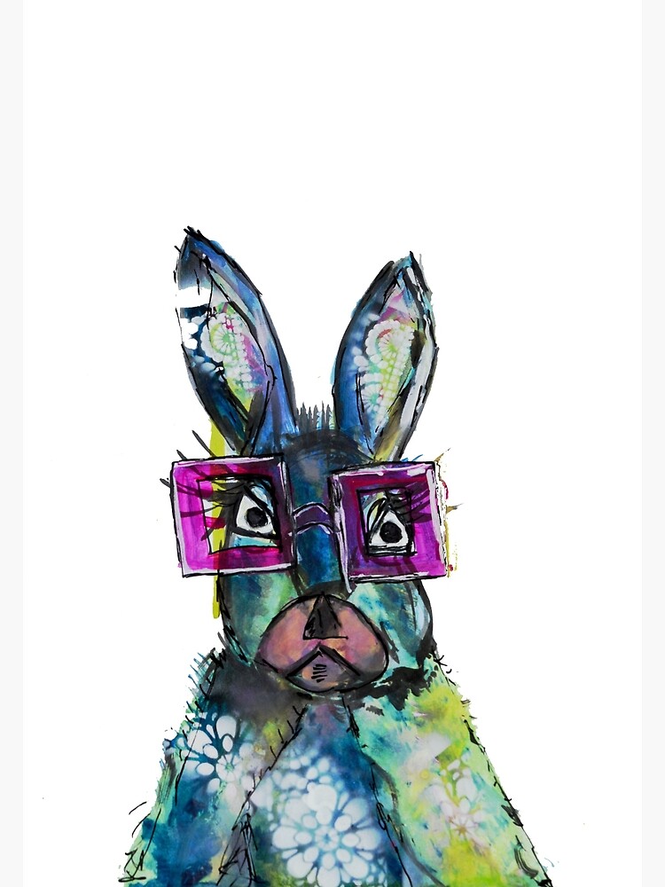 ""BUNNY NERD"" Poster for Sale by SharpArtbykel | Redbubble
