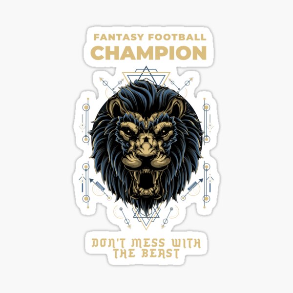 "Fantasy Football Champion Beast Design" Sticker by Rohit-07 | Redbubble