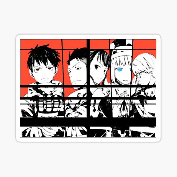 "Fire force team 8 " Sticker for Sale by IssamAlan | Redbubble