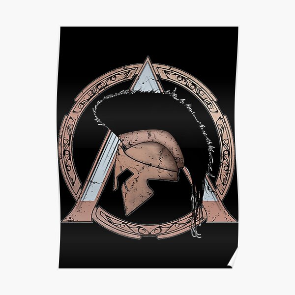 "Leonidas Helmet and Sparta Symbol " Poster by corySchan00 | Redbubble