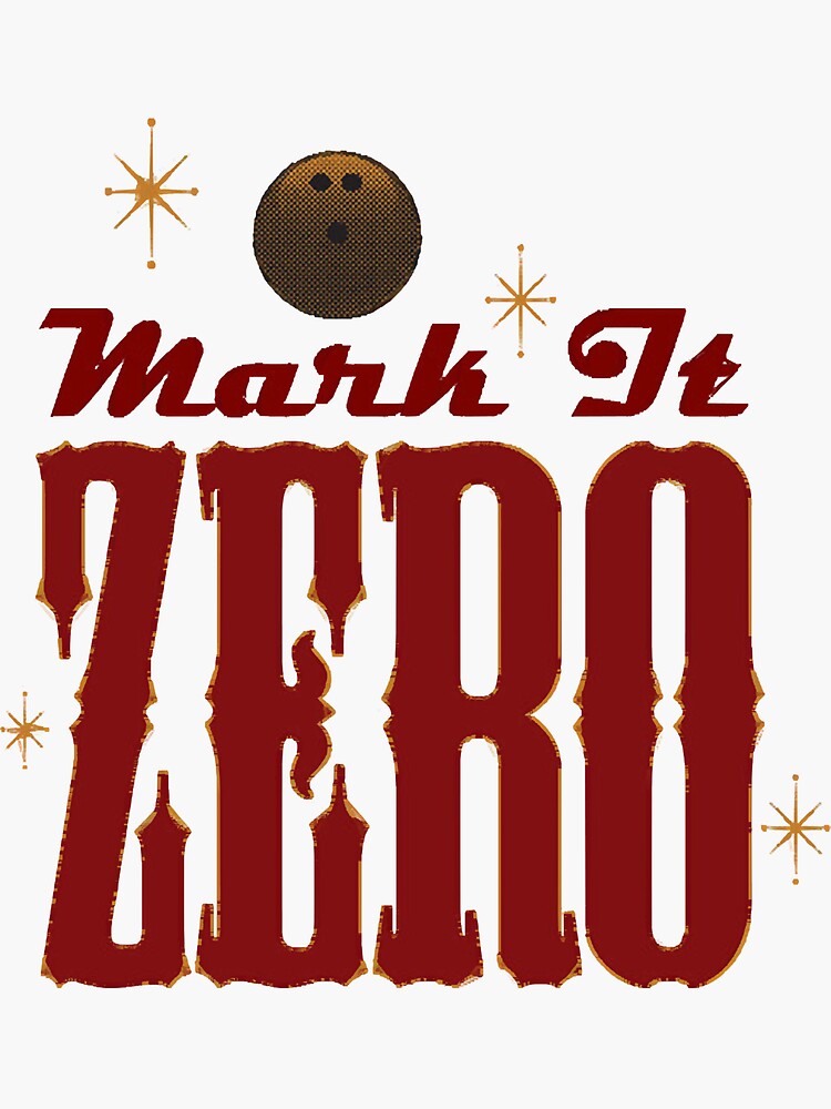 "Mark it zero! " Sticker for Sale by QuasimGen | Redbubble