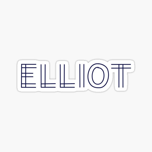 "ELLIOT" Sticker for Sale by jcmolly | Redbubble