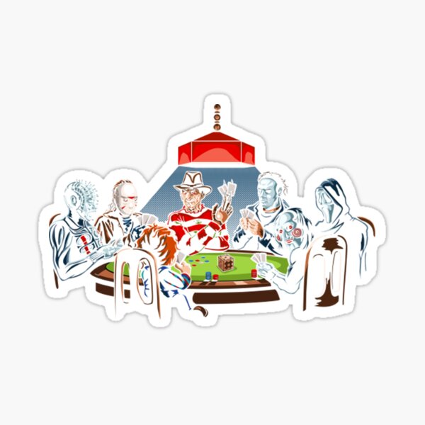 "Horror Slasher Poker" Sticker by LukeAvan | Redbubble
