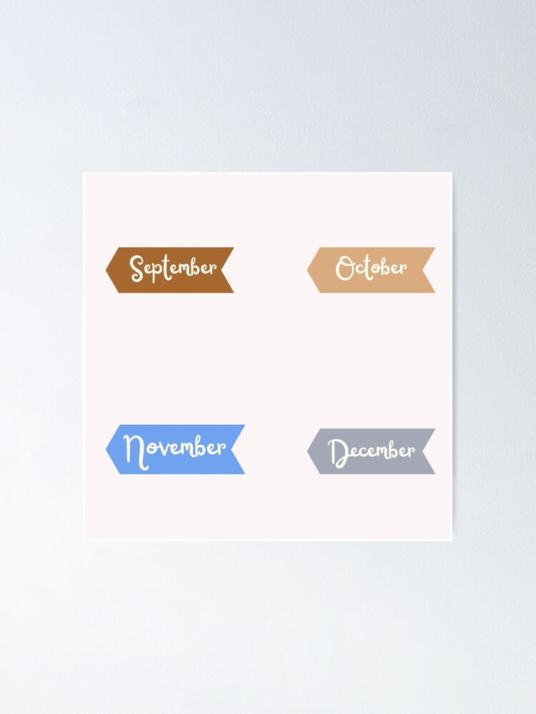 "Ber months of the year aesthetic " Poster by Mindinvest | Redbubble