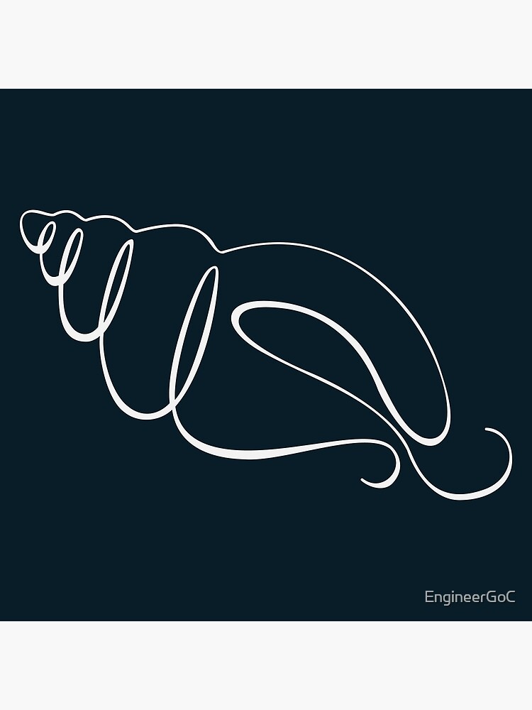 "Line art sea shell symbol" Poster by EngineerGoC | Redbubble