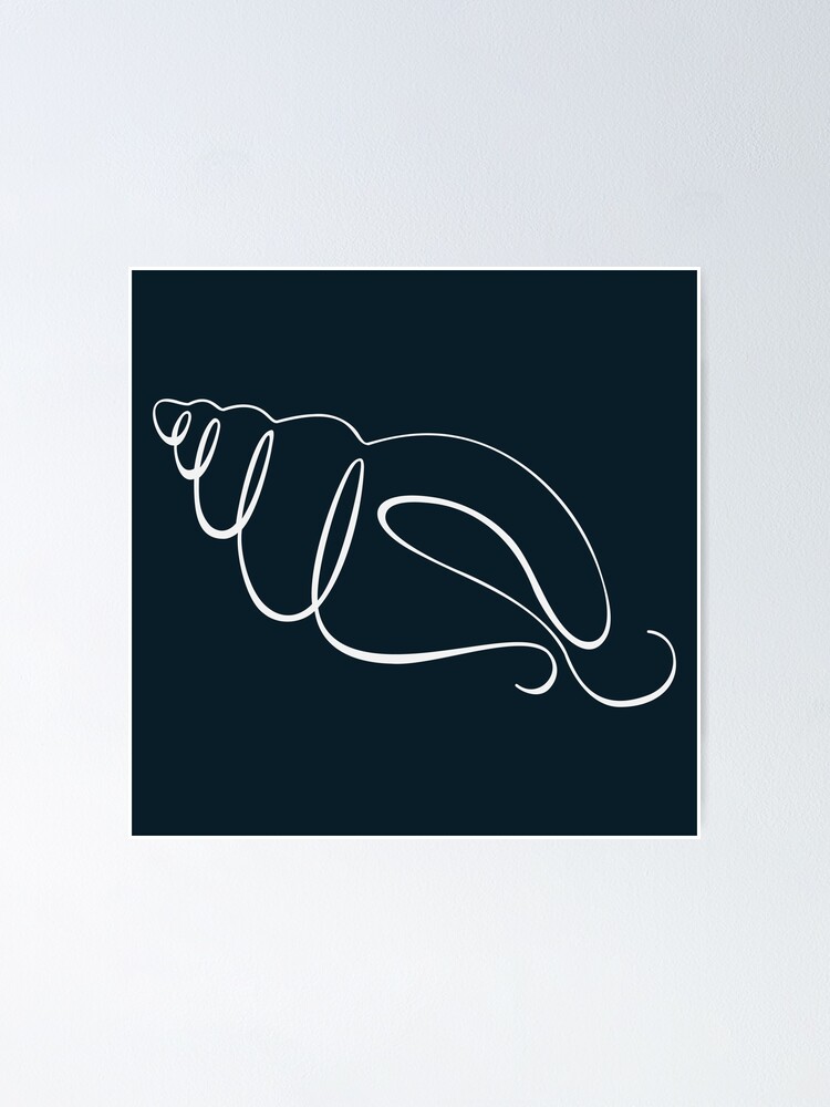 "Line art sea shell symbol" Poster by EngineerGoC | Redbubble