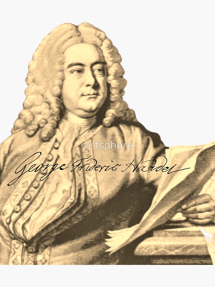 "Composer George Frideric Handel" Sticker for Sale by artsphere | Redbubble