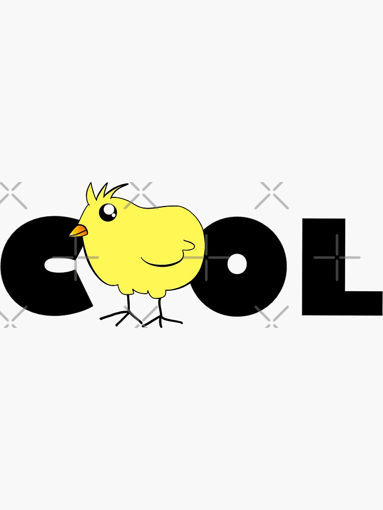 "Cool Chick - bold design" Sticker by MrAJD | Redbubble