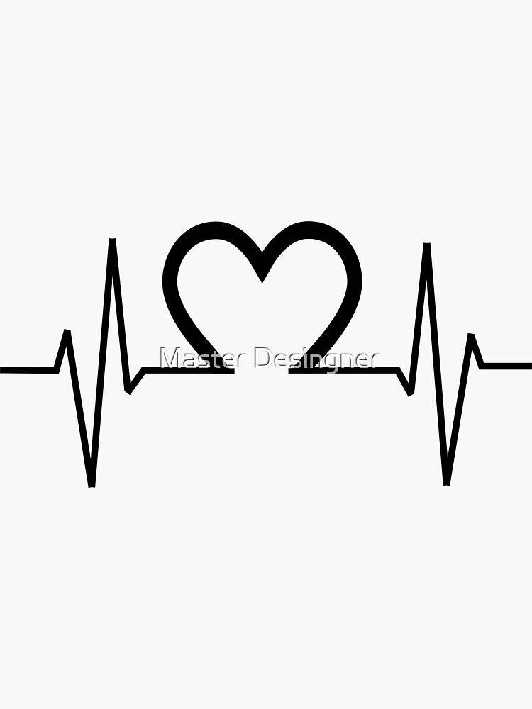 "Heart - rhythm - Ekg reading - Sticker" Sticker for Sale by resourcer7 ...