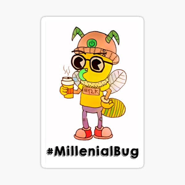 "Millennial Bug" Sticker for Sale by SuperAshBro | Redbubble
