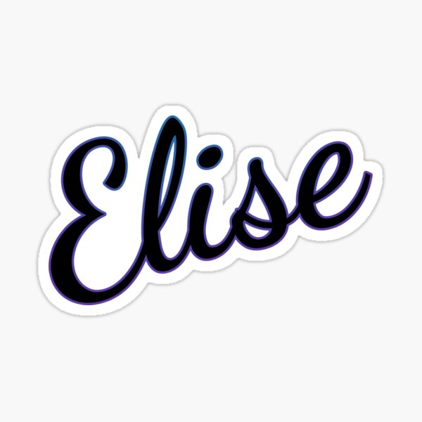 "Elise" Sticker for Sale by ArtPop88 | Redbubble