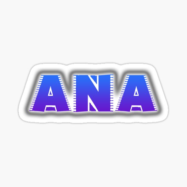 "ANA" Sticker for Sale by vidacnodic | Redbubble