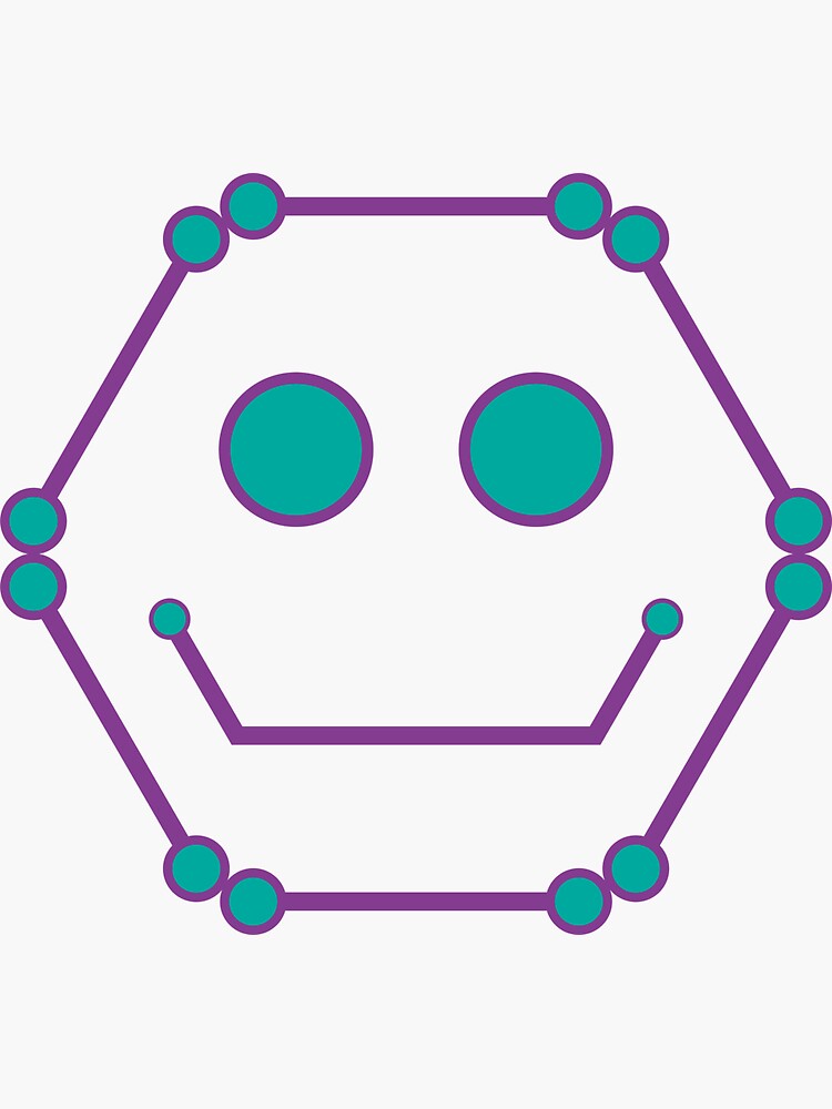 "Robot face with codes colors" Sticker for Sale by KADESIGN7 | Redbubble