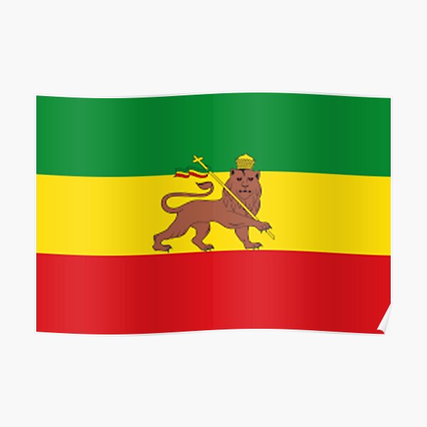 "Ethiopian Haile selasi flag" Poster by HaGeez | Redbubble