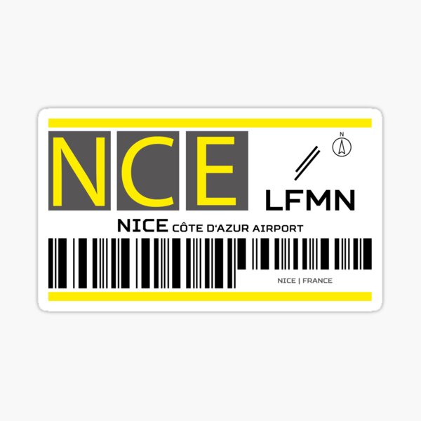 "Destination Nice Airport" Sticker for Sale by kamui1989 | Redbubble