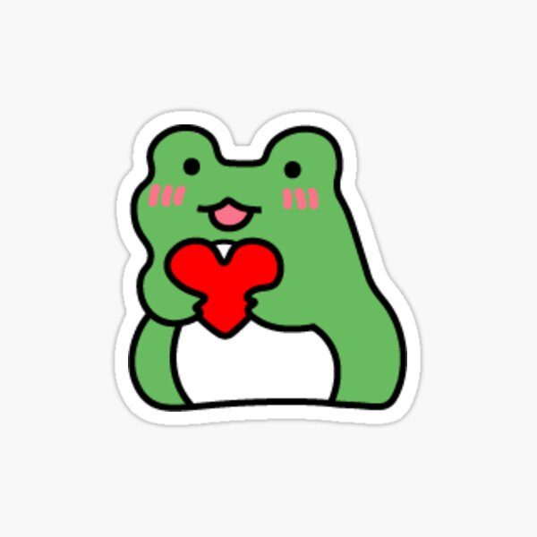 Pegatina «ranita con corazon» de libby-dee | Redbubble