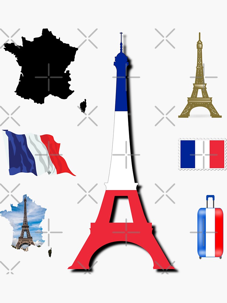 "France Sticker Pack" Sticker for Sale by DAFIN | Redbubble