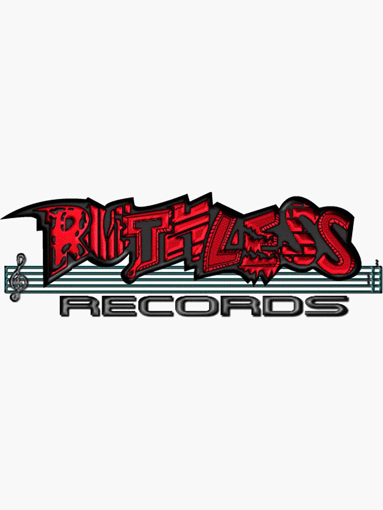 "Ruthless Records" Sticker for Sale by bloodyhellow | Redbubble