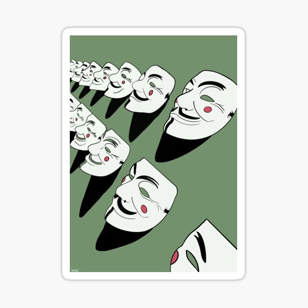 "V for Vendetta " Sticker by isaacw15 | Redbubble