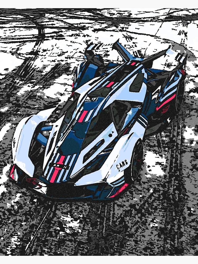 "Racing Car Manga Illustration" Poster by JoyforU | Redbubble
