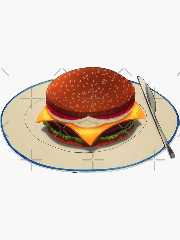 "Anime Burger Anime Food Japanese Cuisine" Sticker by Yo-Cool-Homie ...