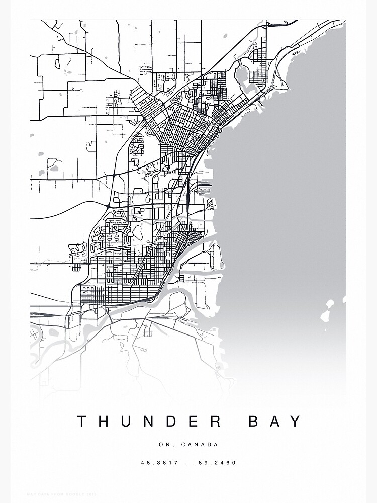 "Thunder Bay, Ontario, Canada Map Poster" Poster for Sale by ...